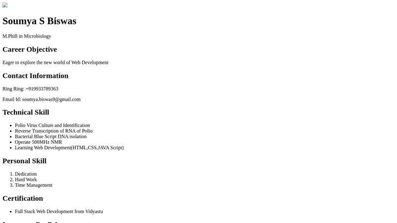 soumya cv