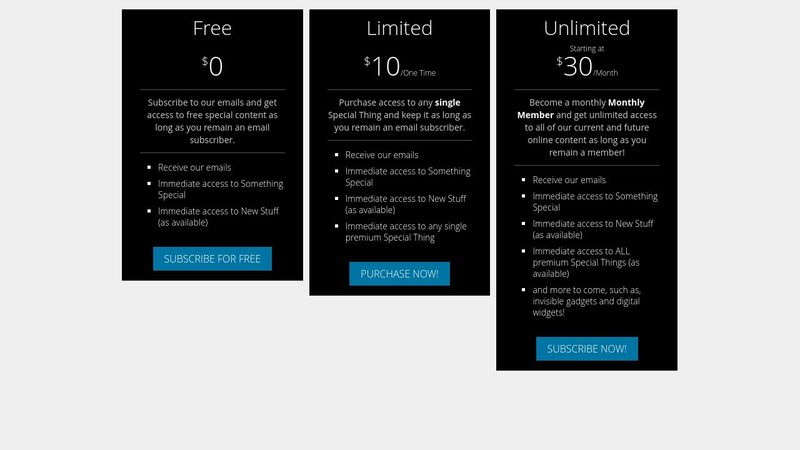 Responsive Pricing Table (CSS)