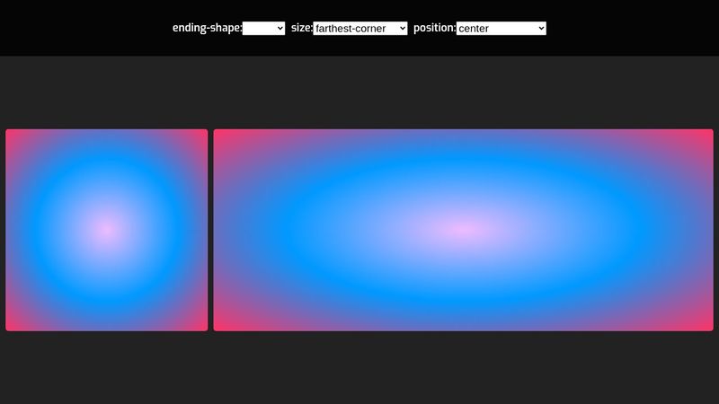 CSS radial-gradient()