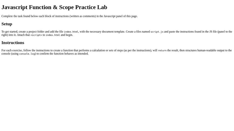 JS function & scope practice