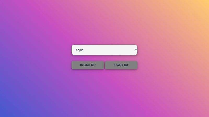 Disable and Enable Dropdown List Using JavaScript