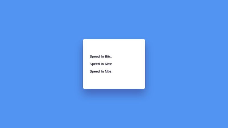 Detect Internet Speed Javascript
