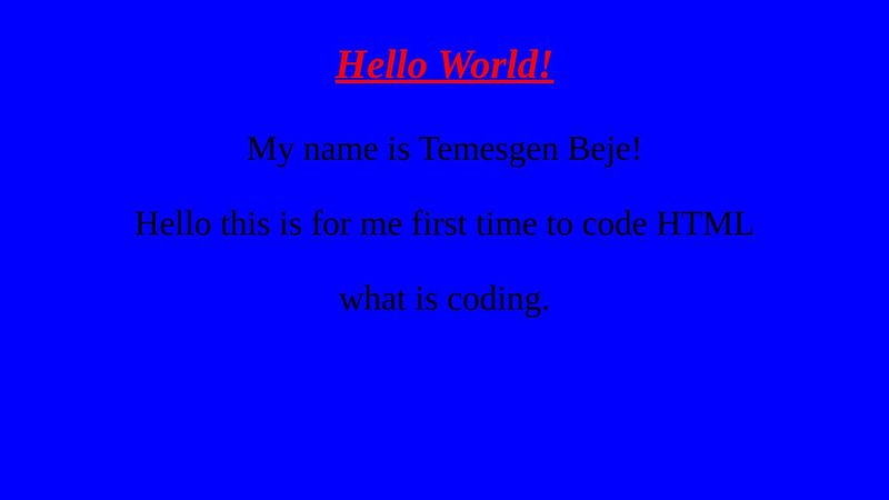 My first coding project