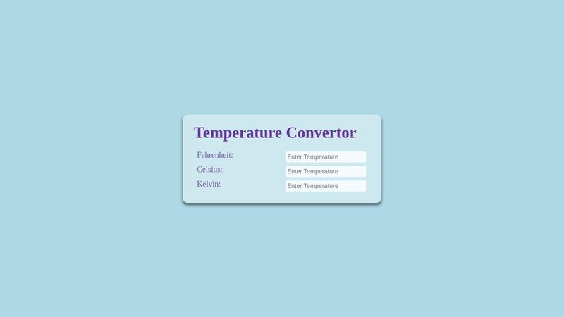 Temperature Convertor