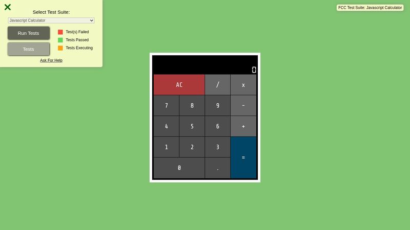 FCC: JavaScript Calculator - Josh Arrants