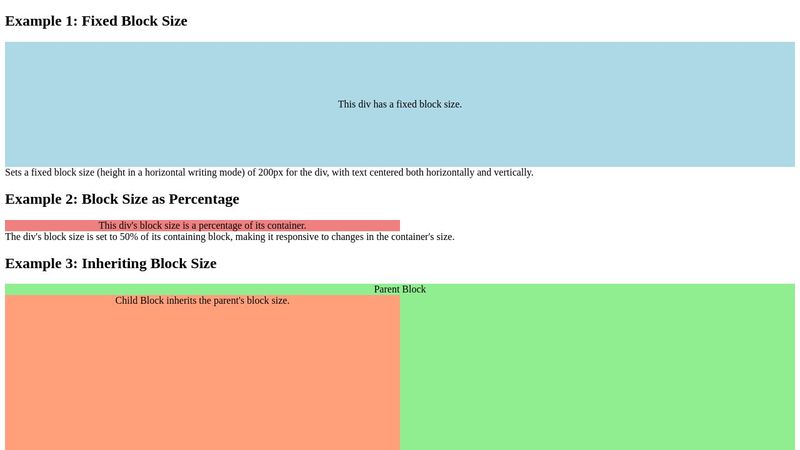 CSS 'block-size' Property