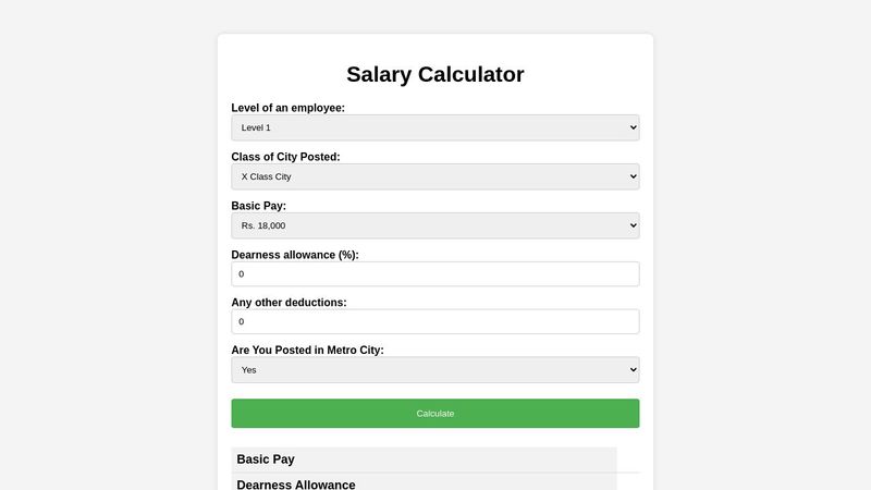 salary calc full html