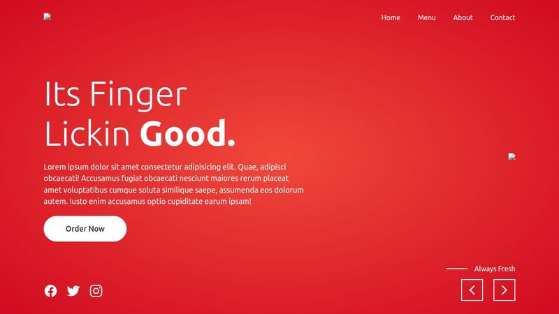 KFC Landing Page | Responsive Design