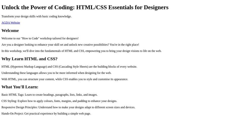 AGDA Coding - Part 2 (Adding HTML tags)
