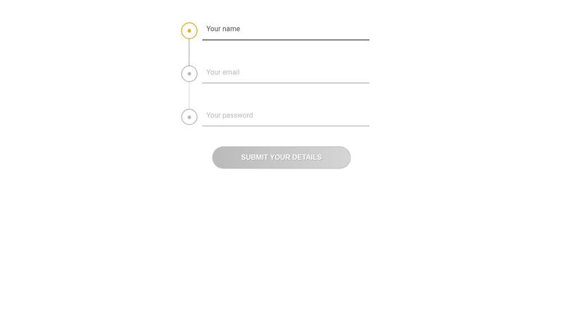Input form step by step css only