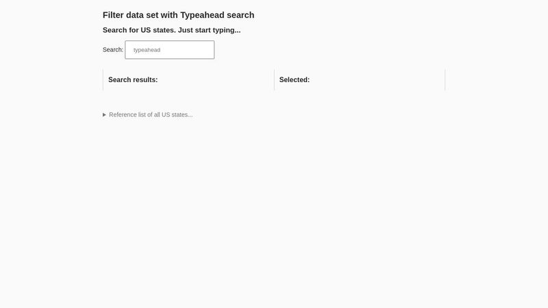 Vanilla JS Typeahead