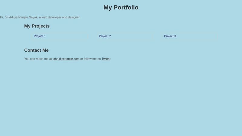 Aditya Portfolio Website