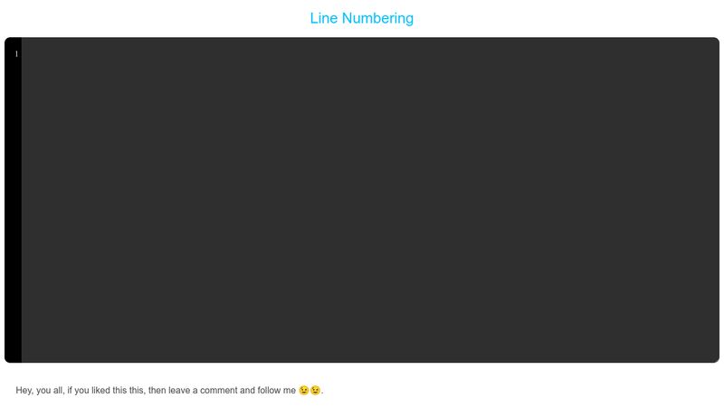 Adding Line Numbers To Textarea With Wrap adding-line-numbers-to-textarea-with-wrap