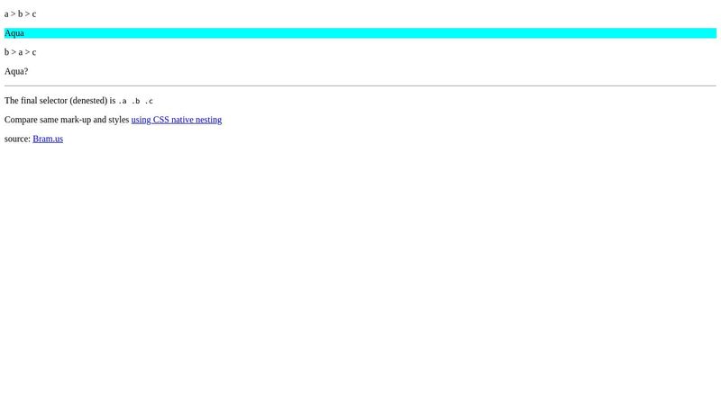 SCSS nesting vs CSS native nesting (SCSS version)
