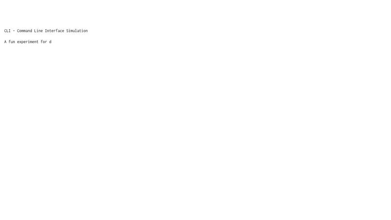 Command Line Interface Simulation