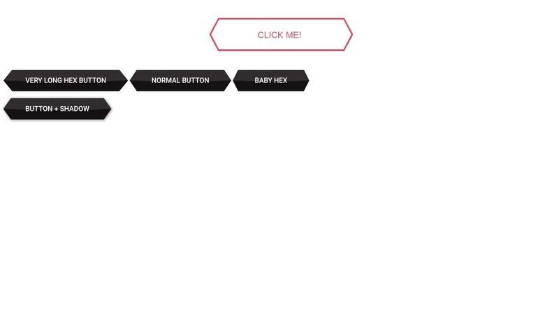 Hexagon shaped button with 1 element