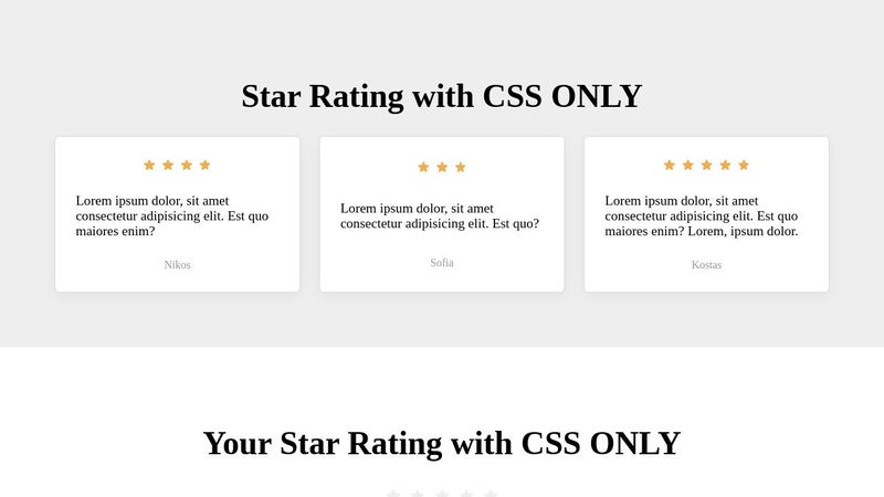 Star rating with CSS only
