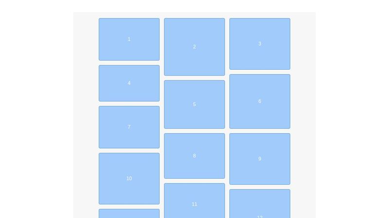 Pure CSS Responsive Masonry Layout