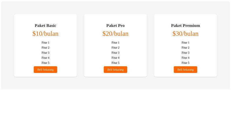 Pricing Section CSS