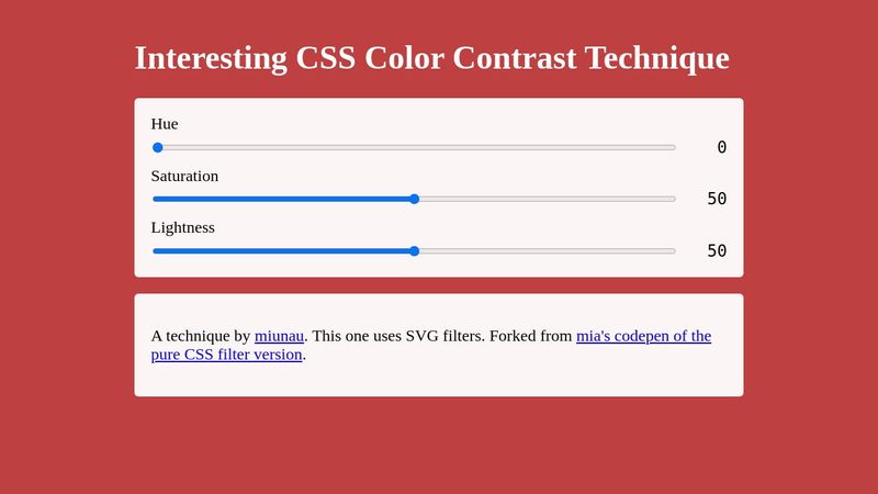 css color contrast experiment (by miunau)