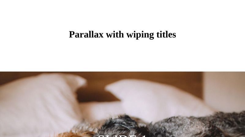CodePen Home Parallax with wiping titles - ScrollTrigger
