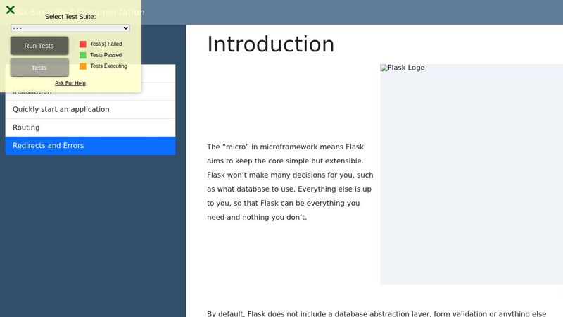 Flask simplified documentation