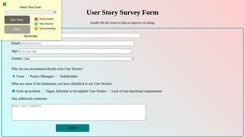 Survey Form - freeCodeCamp - Project