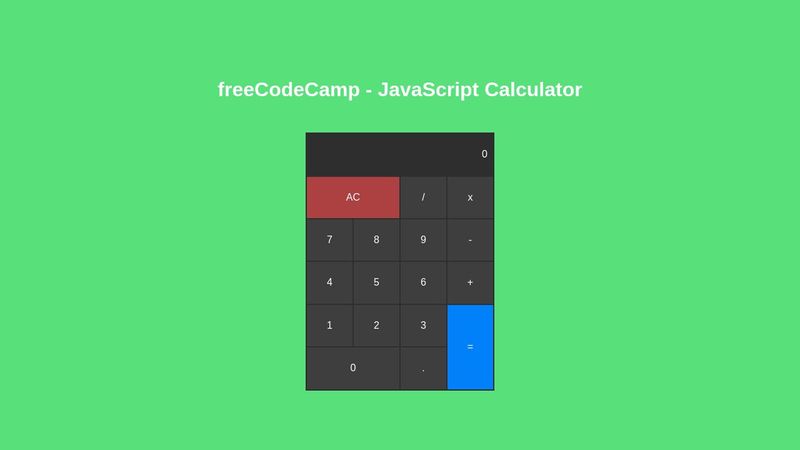 freeCodeCamp - JavaScript Calculator