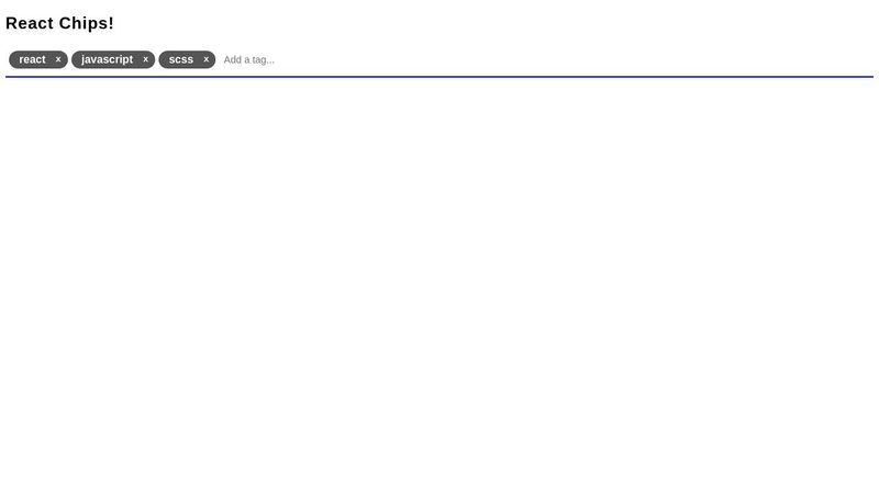 React Chips component