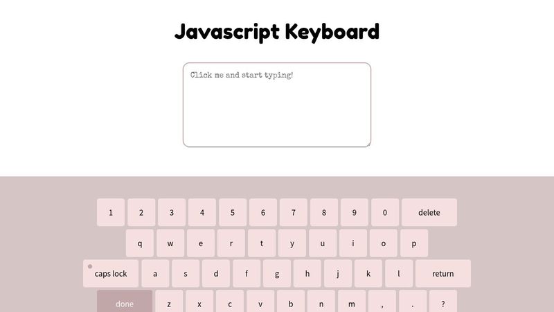 Javascript Keyboard