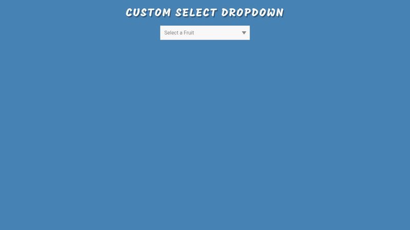 Vue Custom Select Box Dropdown