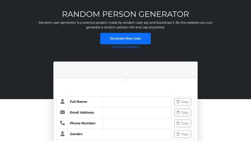 RANDOM PERSON GENERATOR