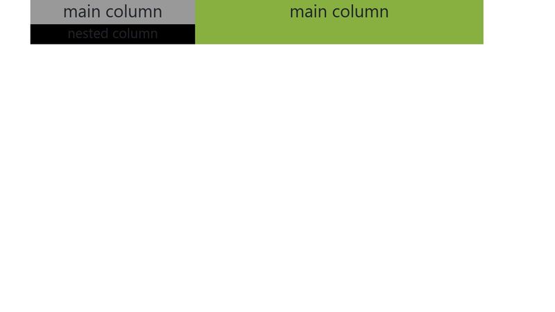 Bootstrap grid demo with nested columns