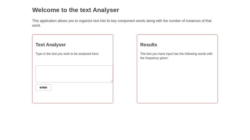 Text analyser 2