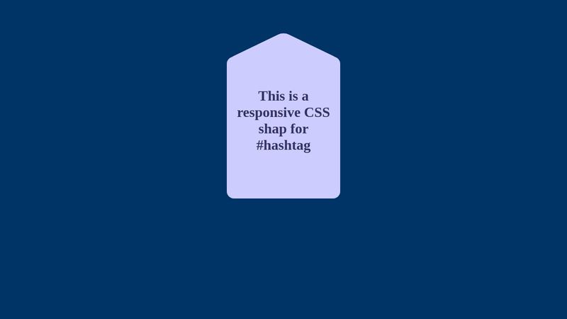 [CSS] responsive hashtag shape