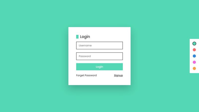 Login Page using Html CSS & Javascript