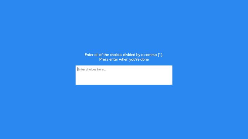 Random Choice Picker Using Html Css And Javascript