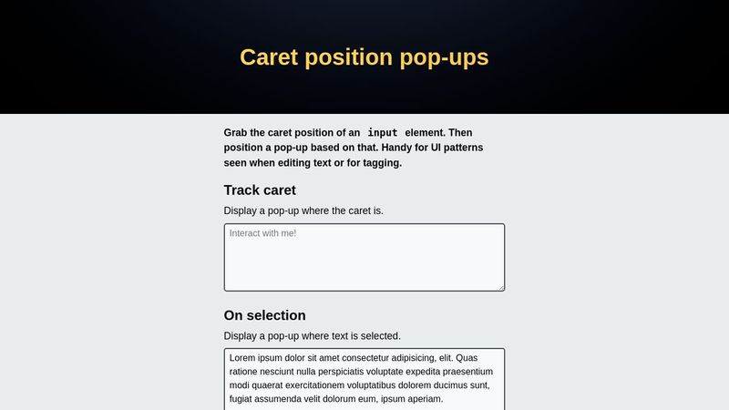 25. Input anchored pop-ups