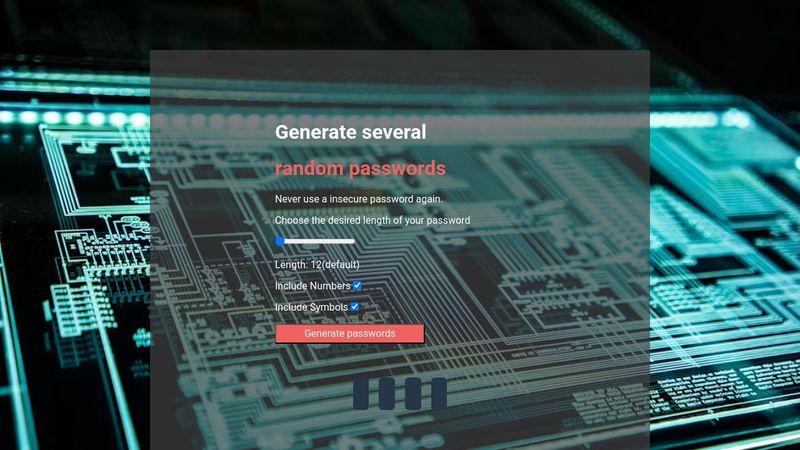 Random passwords generator scrimba