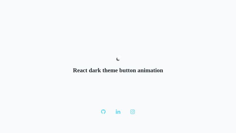 CSS dark mode button animation