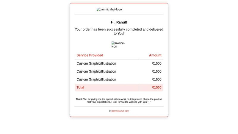 Invoice Email Template
