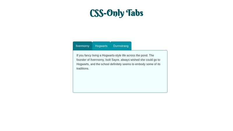 CSS only tabs