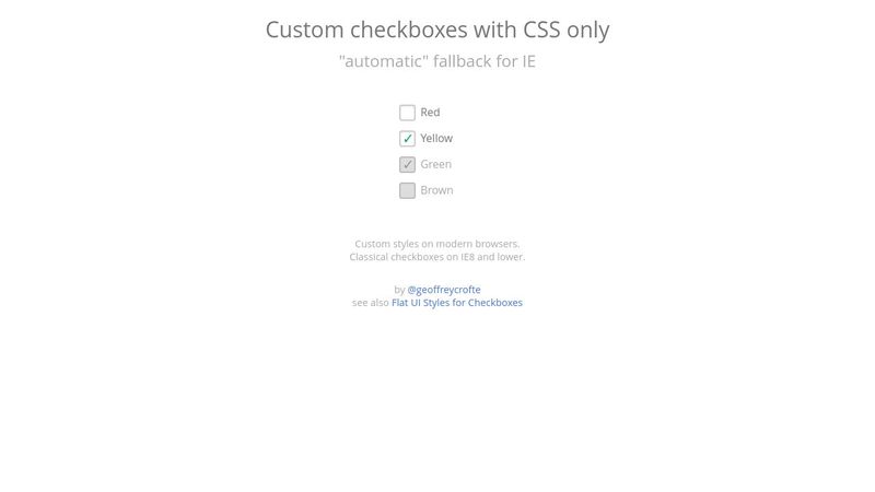 Custom checkboxes with CSS only