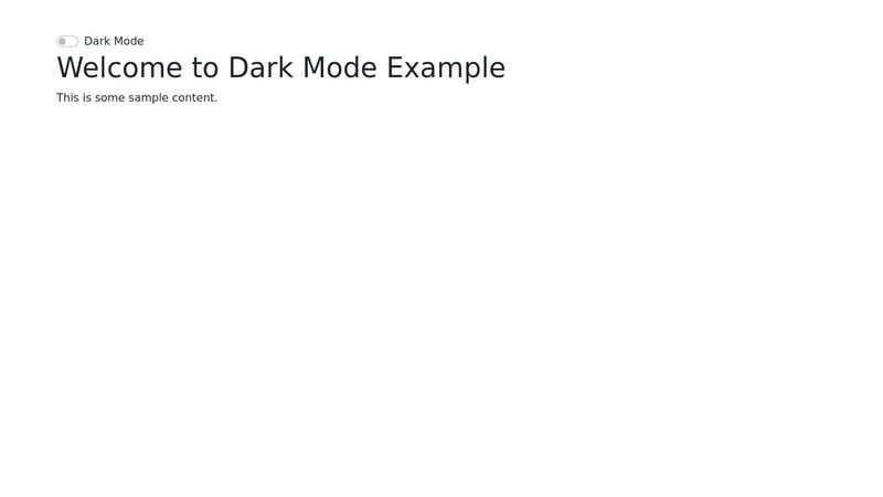 Bootstrap 5 Dark mode example