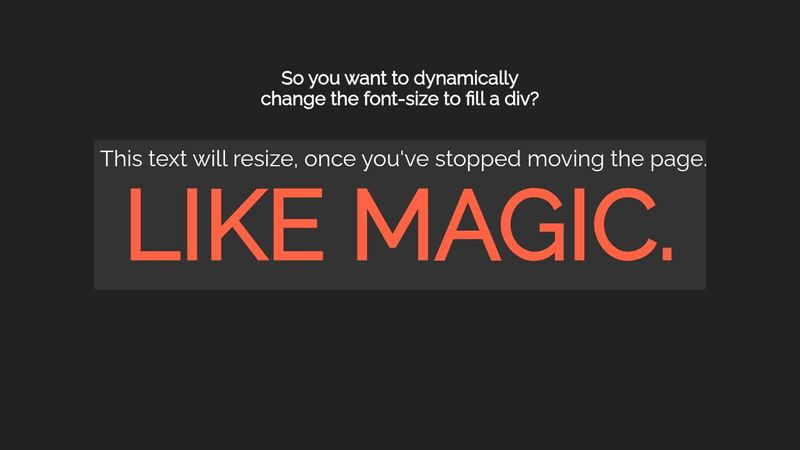 Dynamically adjust font size to fill div