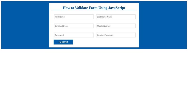form validation_2 javaScript