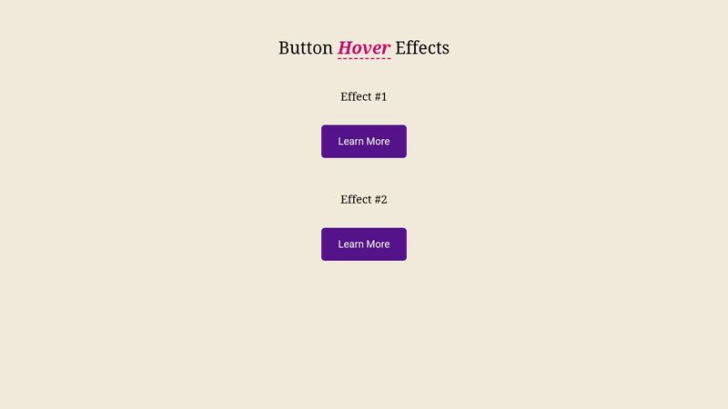 Button Hover Effects