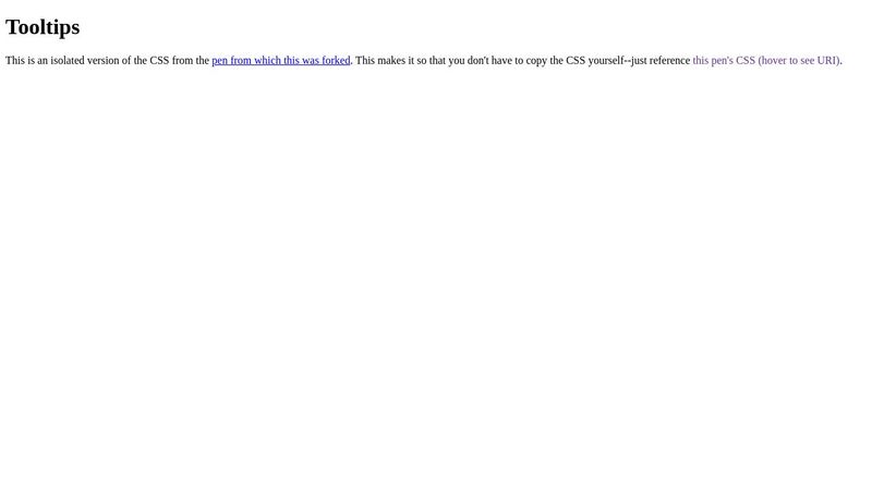CSS for Pure CSS Tooltips