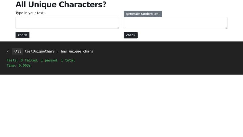 all unique characters