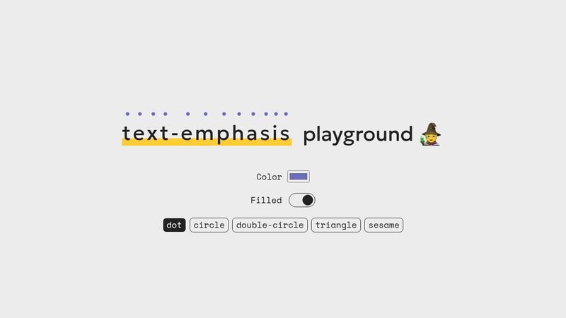 css text-emphasis playground